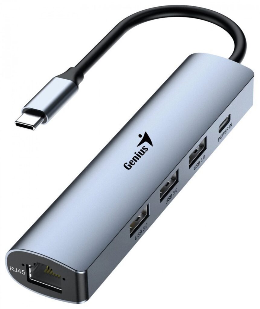 Genius Uh-545 Hub Usb-C Rj-45 Ethernet Gigabit - Compumar