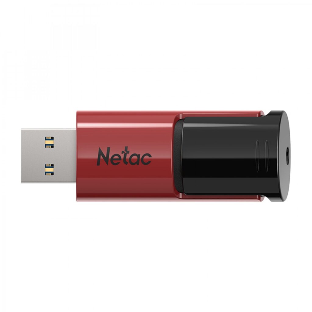 Pen Drive Netac U182 Red 3.0 128Gb Retractil - Compumar